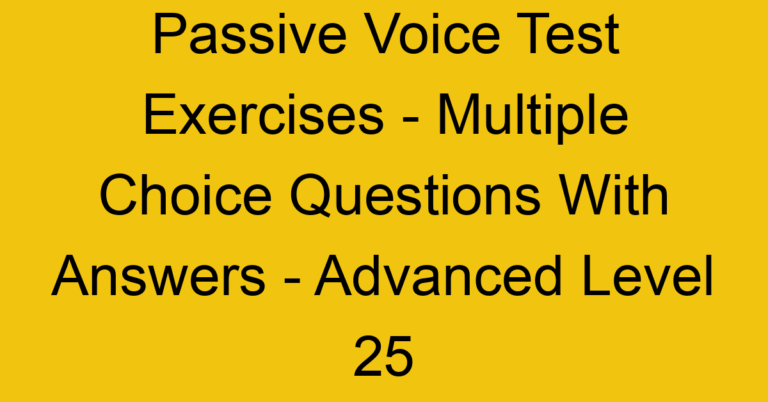 Passive Voice of Present Simple Tense - My English Path